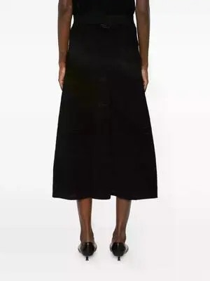 P.a.r.o.s.h Textured Knit A-line Midi Skirt