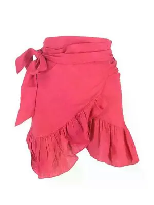 ISABEL MARANT VINTAGE Ruffled Wrap Mini Skirt - Red