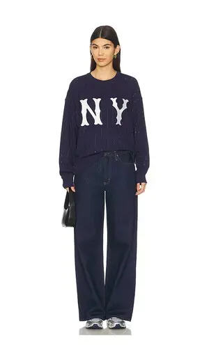 Terez Yankees Gem Pinstripe Sweatshirt