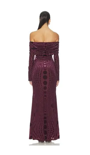AFRM Thelma Burnout Velvet Dress - Mauve