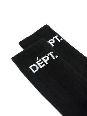 GALLERY DEPT. Logo Detail Ribbed Crew Socks