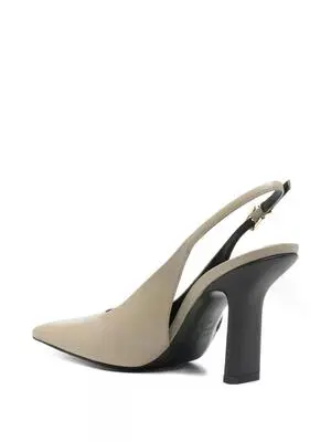 LANVIN Square-toe Slingback Pumps With Buckle Detail