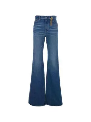 Chloé Flared Jeans With Horse Head Embellishment