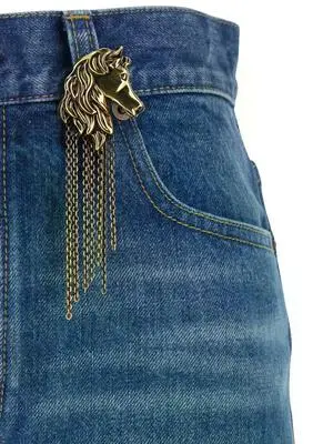 Chloé Flared Jeans With Horse Head Embellishment