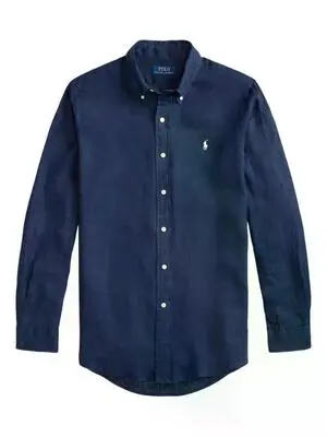 Polo Ralph Lauren Embroidered-logo Button-down Shirt - Blue