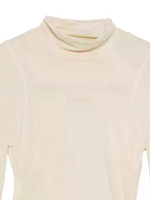Patrizia Pepe Draping Turtleneck Jersey Top