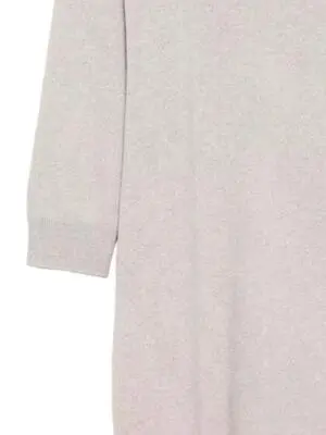 Gant Crew-neck Midi Dress - Grey