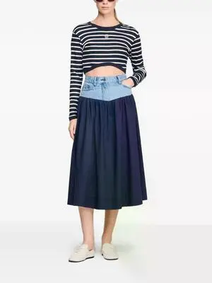 Sandro Mixed-material Maxi Skirt