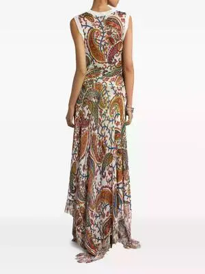 Etro Sleeveless Floral Paisley Maxi Dress