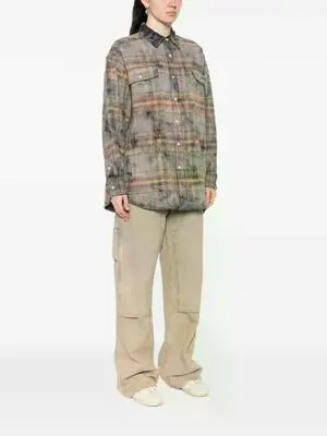 R13 Plaid Long-sleeve Shirt