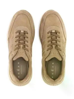 Hogan Suede Lace-up Sneakers - Neutrals