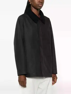 P.a.r.o.s.h Belted Jacket With Knit Collar