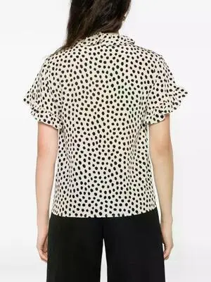 Chloé Polka Dot Ruffled Blouse