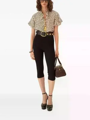 Chloé Polka Dot Ruffled Blouse