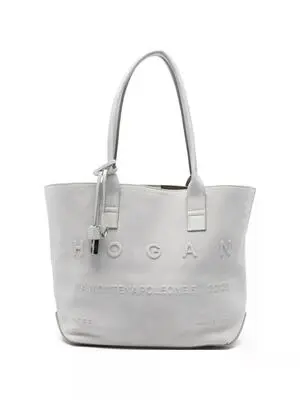 Hogan Embossed Lettering Tote Bag - Grey