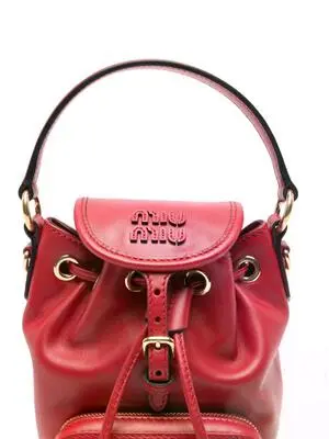 Miu Miu Mini Leather Logo Backpack