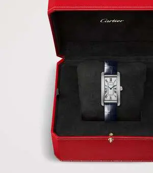 Cartier Tank Américaine Stainless Steel Watch With Alligator Strap