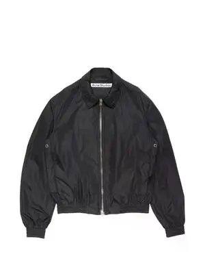Acne Studios Zip Jacket With Logo Detail - Black