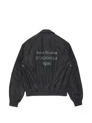Acne Studios Zip Jacket With Logo Detail - Black