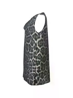 Saint Laurent Sleeveless Leopard Print Blouse