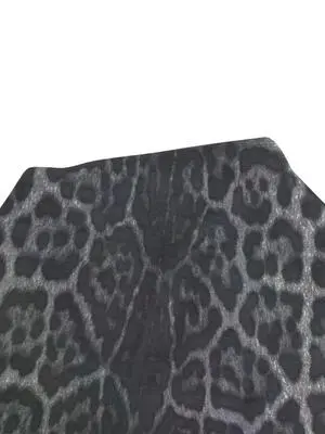 Saint Laurent Sleeveless Leopard Print Blouse