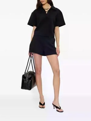 IRO PARIS Lace-up Polo Top