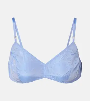 Prada Silk Bra Blue