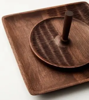 ZANAT Nakit Walnut Decorative Tray Monica Foerster - Brown