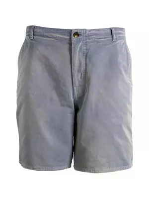 Prada Logo-patch Gabardine Shorts - Blue