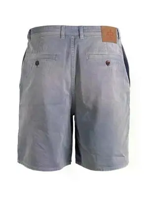 Prada Logo-patch Gabardine Shorts - Blue