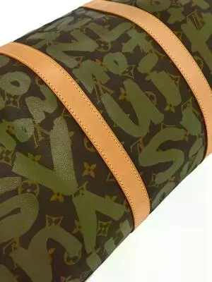 LOUIS VUITTON Keepall 50 Graffiti Monogram Duffle Bag - Brown