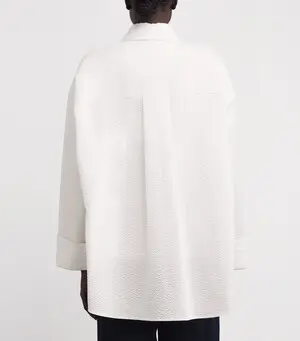NOMADISSEM Seersucker Cotton Oversized Shirt