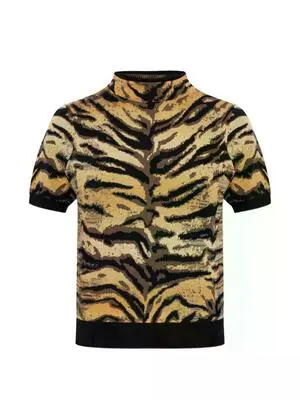 Kenzo Tiger Print Roll Neck T-shirt