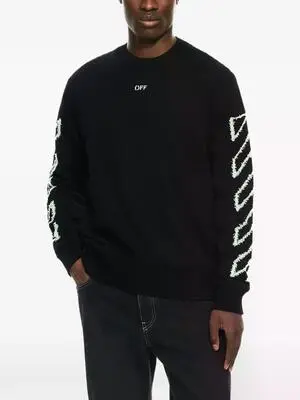 Off-White Diagonal Arrow Crewneck Sweater - Black
