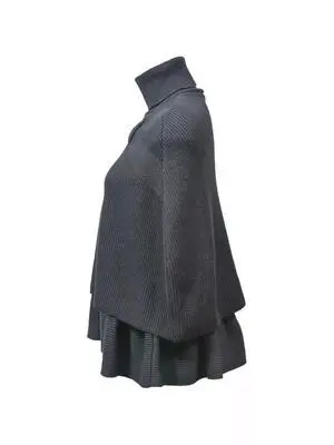 Red Valentino Roll Neck Cape Sweater