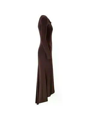 Elisabetta Franchi Long-sleeve Cut-out Dress With Jewel Detail