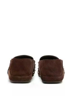 GIUSEPPE ZANOTTI Rupert Studded Loafers - Brown