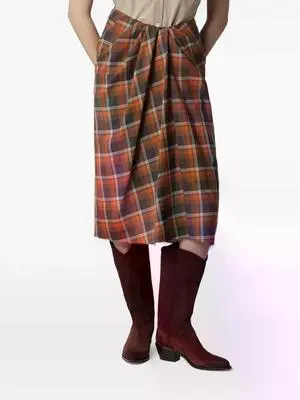 6397 Tartan Skirt - Orange