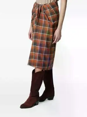 6397 Tartan Skirt - Orange