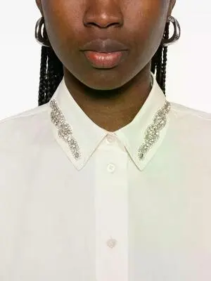FORTE_FORTE Embellished Collar Boxy Fit Shirt