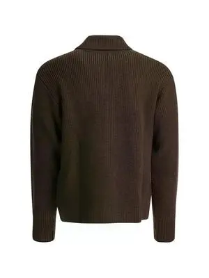 HUMAN MADE Spread Collar Ribbed Knit Cardigan