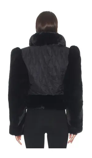 AFRM Daya Faux Fur Cropped Jacket