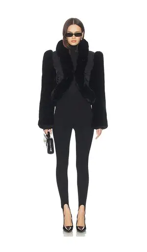 AFRM Daya Faux Fur Cropped Jacket