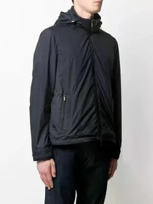 MOORER Hooded Zip-front Jacket