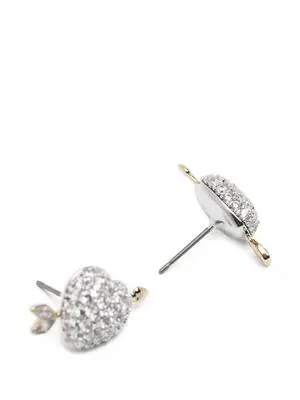 SWAROVSKI Tone Gold Plated Heart & Arrow Stud Earrings