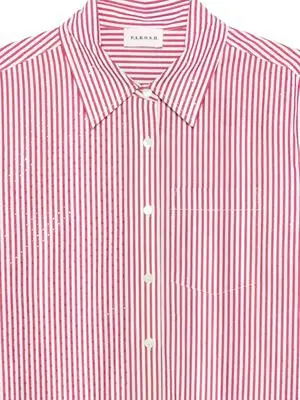 P.a.r.o.s.h Striped Embellished Shirt - Red