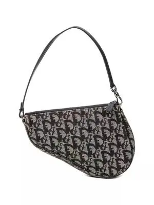 Dior Patterned Shoulder Bag - Black