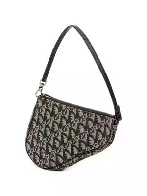 Dior Patterned Shoulder Bag - Black