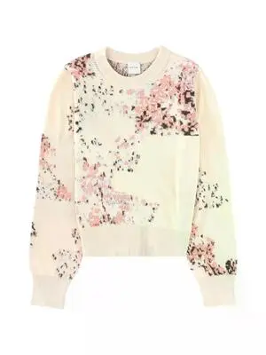 Paul Smith Floral Print Knitted Crew Neck Sweater