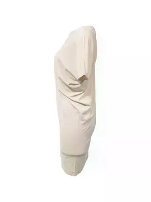 JIL SANDER Short Sleeve Drape T-shirt - Neutrals